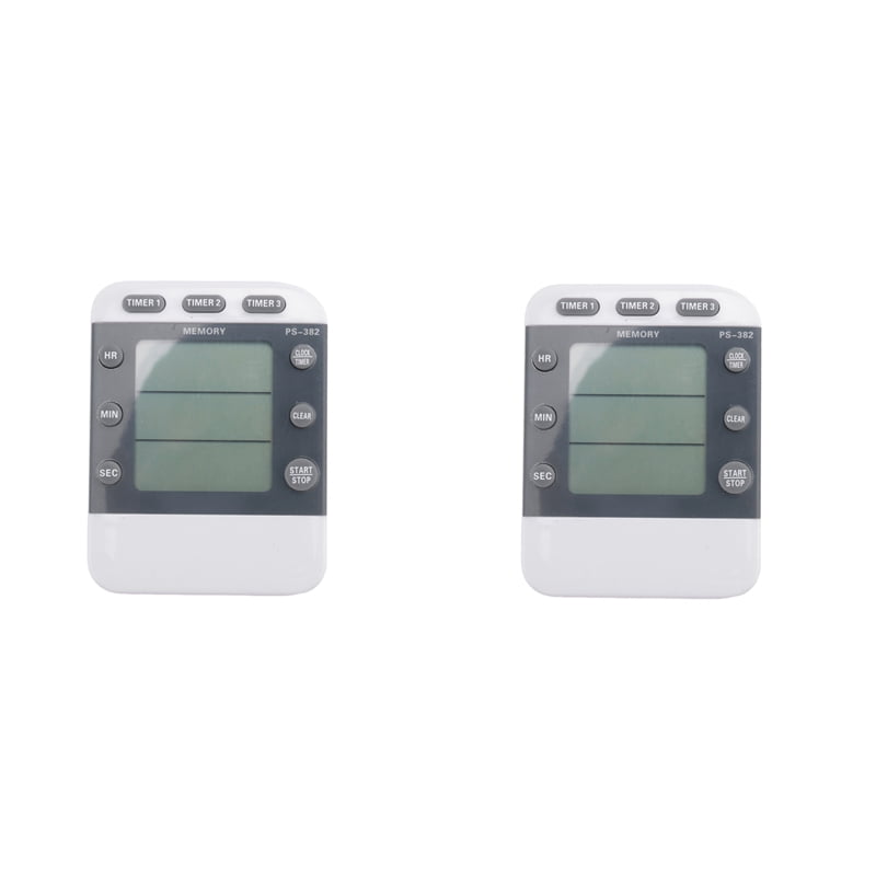 2X Digital Timer 100 Hour Triple Count Down/Up Clock Timer Kitchen ...