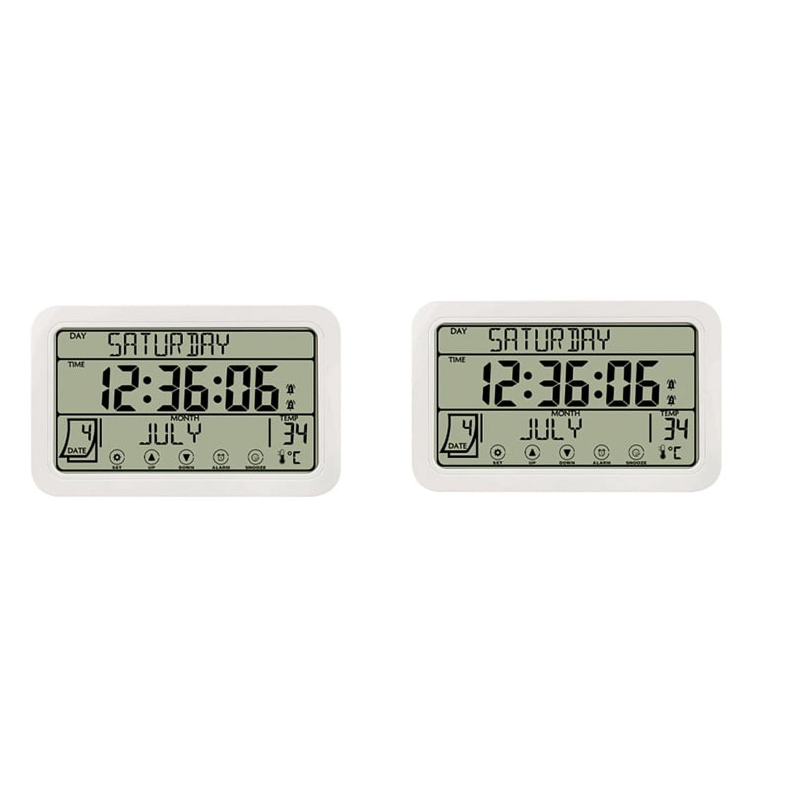 2X Digital Wall Clock, Digital Clock Battery Operated, 8Inch Desk Clock ...