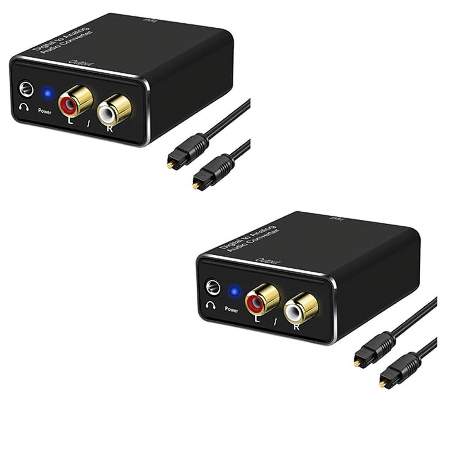 2X Digital to Analog Audio Converter, Digital SPDIF Optical to Analog L/R & 3.5mm AUX S_wm25 ...