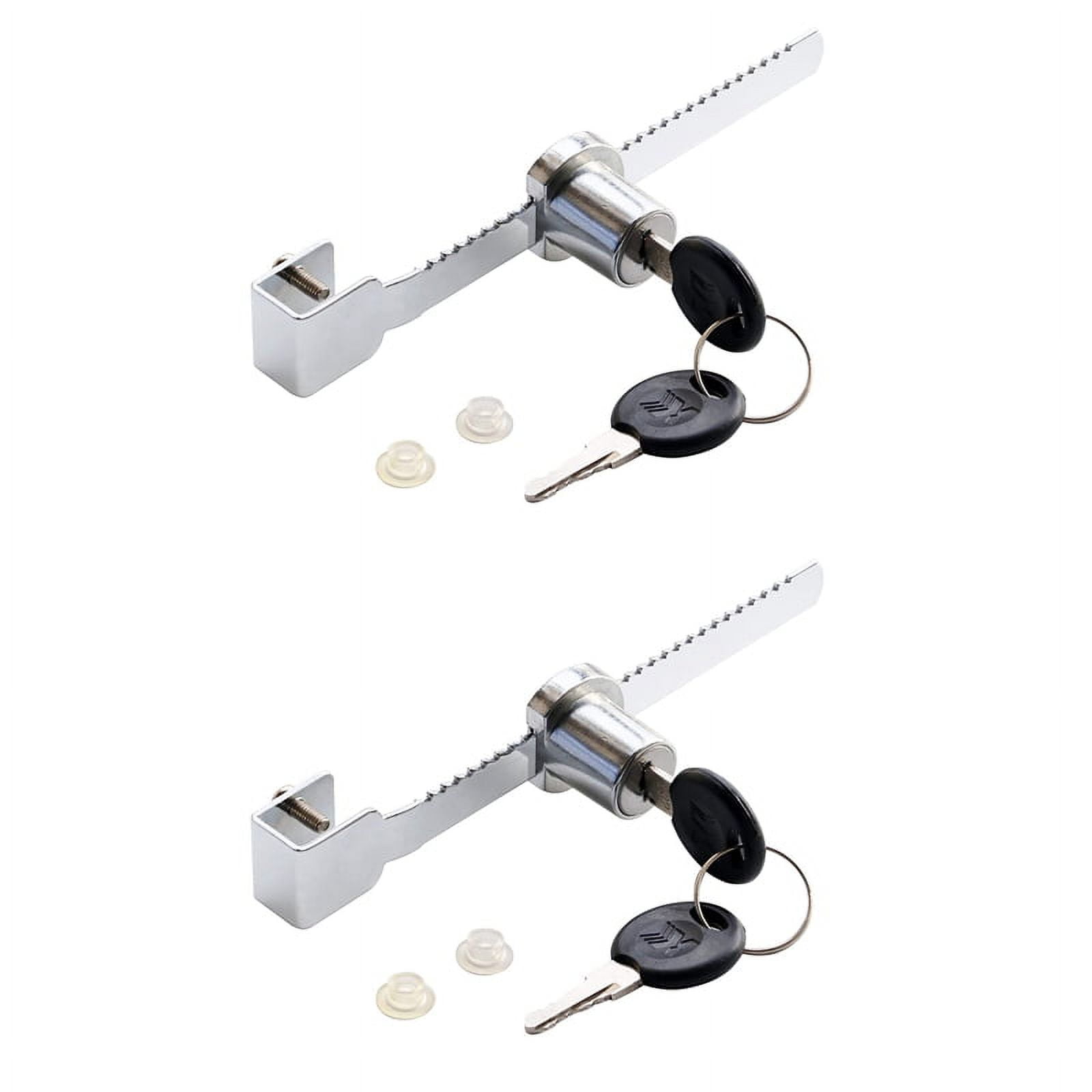2X Display Case Lock Sliding Glass Door Ratchet Lock Security Glass ...