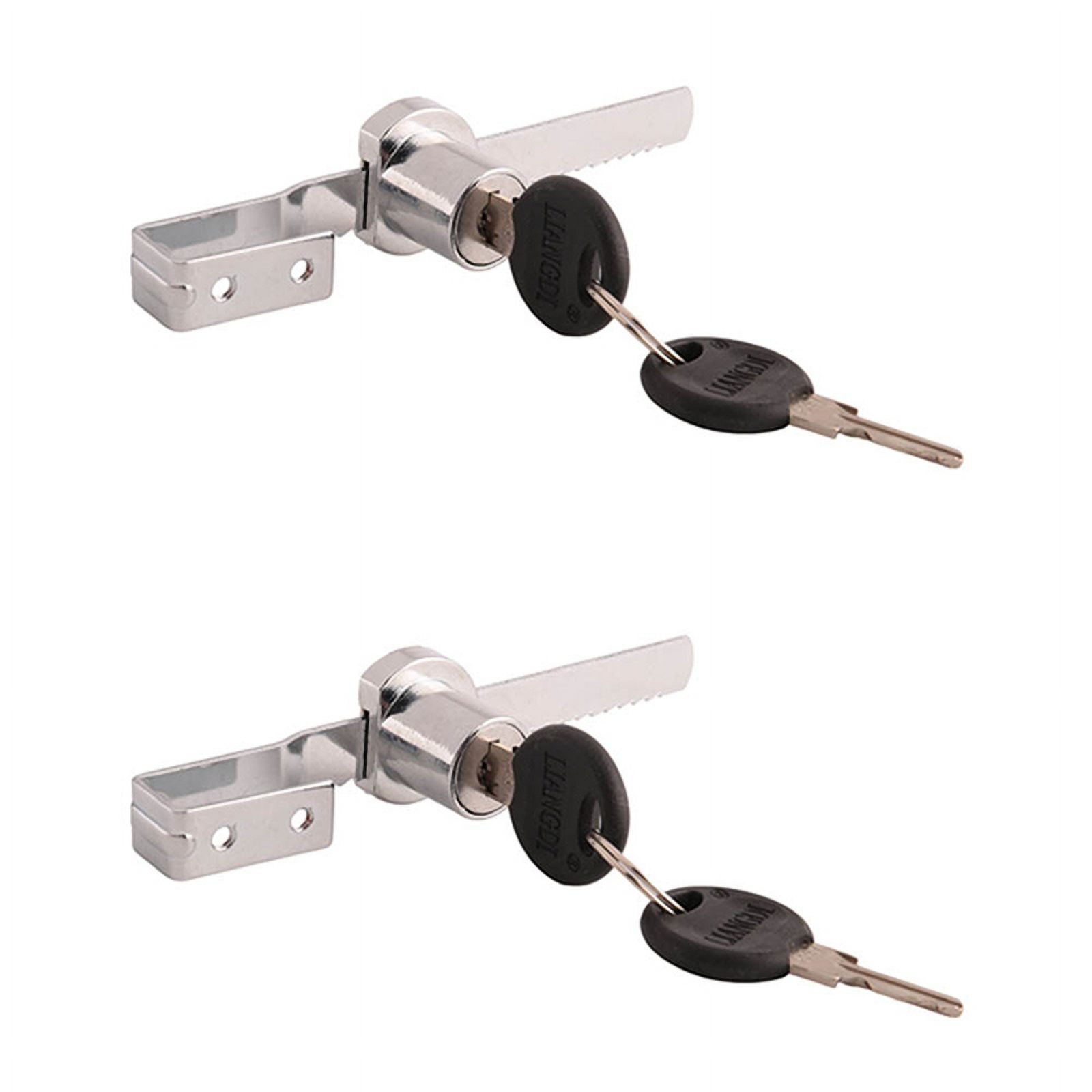 2X Display Case Lock Sliding Glass Door Ratchet Security Cabinet with 4 ...