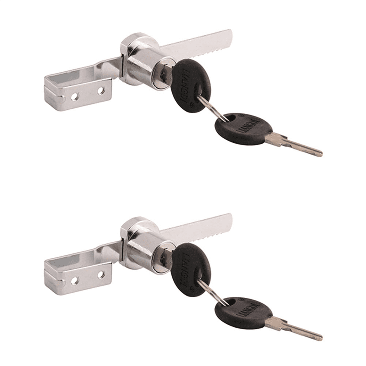 2X Display Case Lock Sliding Glass Door Ratchet Security Cabinet with 4 ...