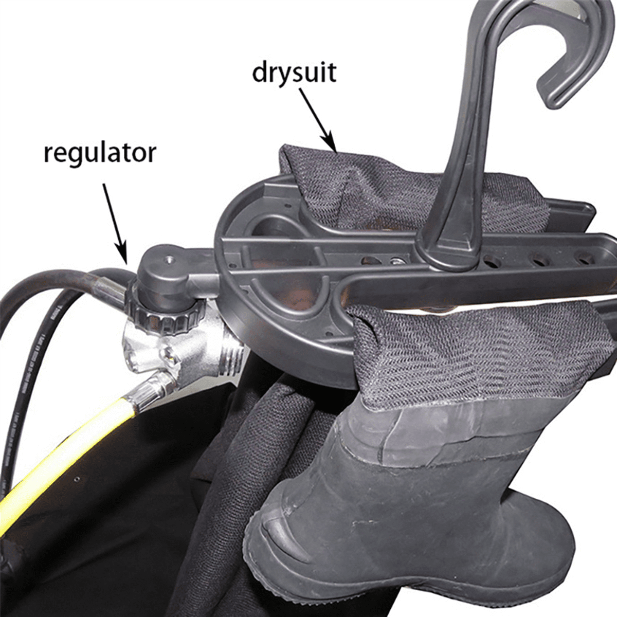 2X Diving Clothes Hanger Bracket BCD Wetsuit Drysuit Hanger Equipment ...