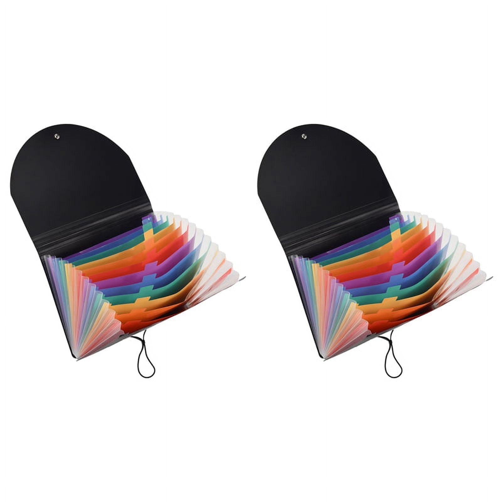 2X Document Organizer 13 Pockets Expanding Folder with Mesh Bag & Color ...