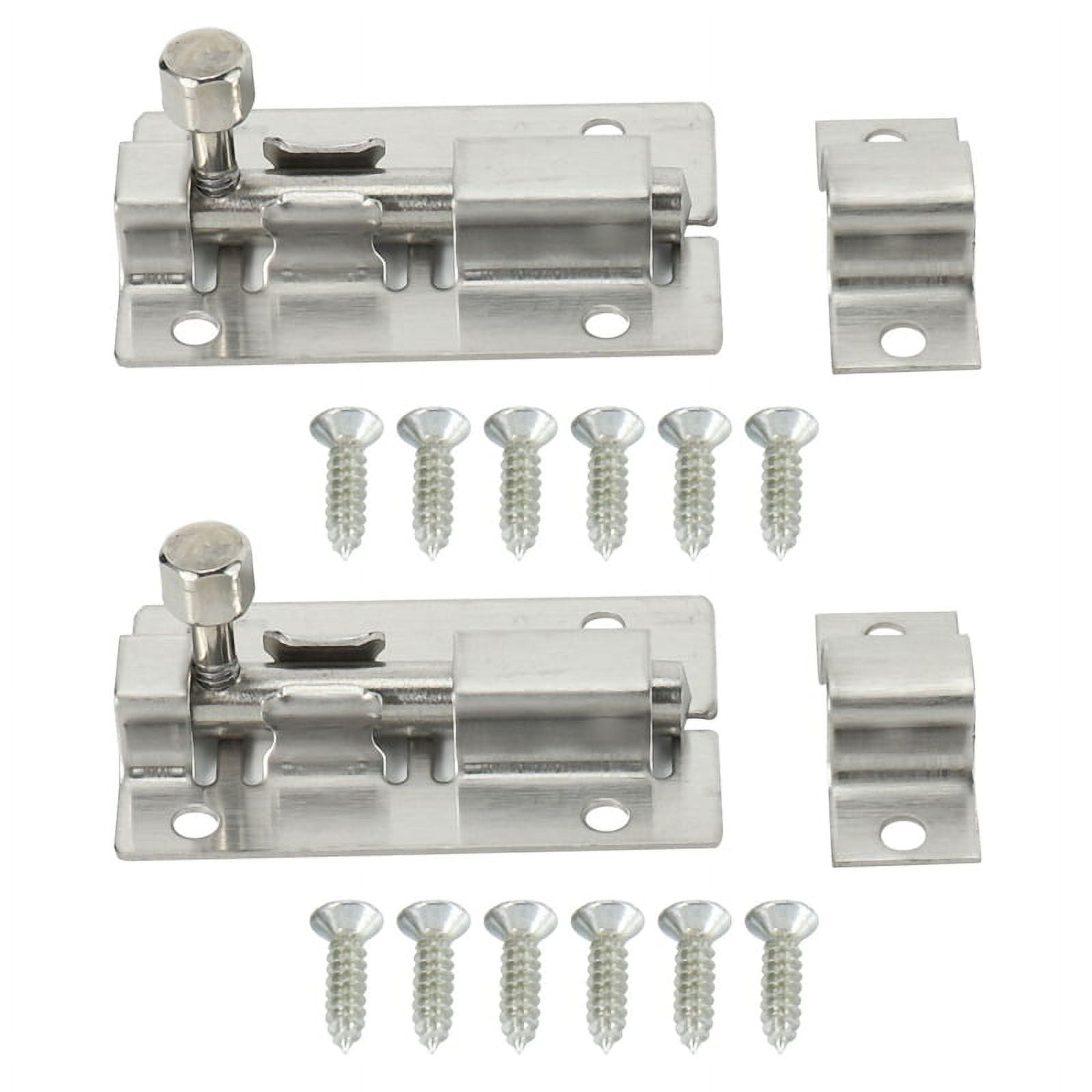 2X Door Lock Slide Bolt for Bathroom, Toilet, Shed, Bedroom, Furniture ...