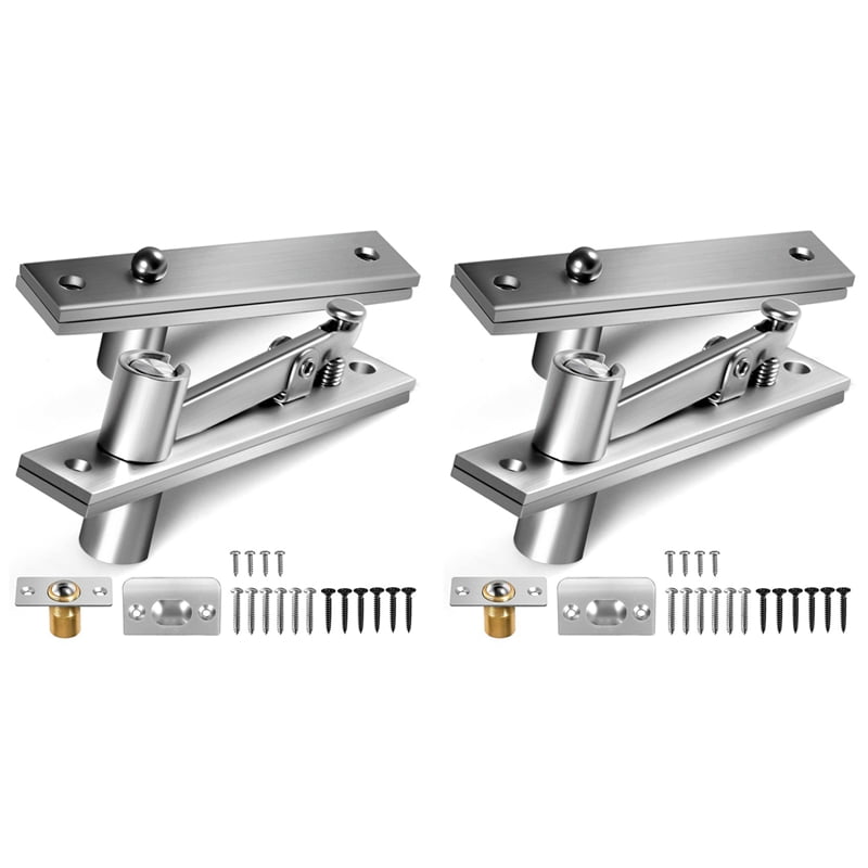 2X Door Pivot Hinges Heavy Duty for Max 200 Lb Wood Doors ,Pivot Hidden ...
