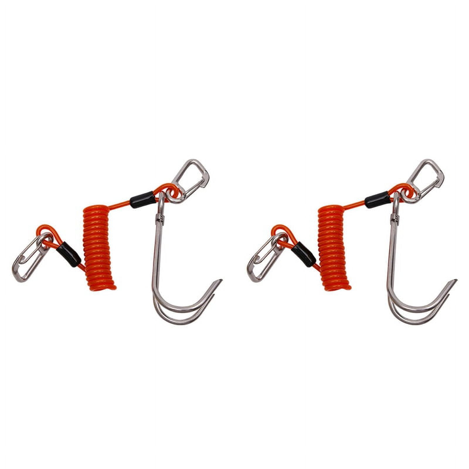 2X Double Head Dive Reef Rafting Hook Stainless Steel Reef Hook Spiral ...