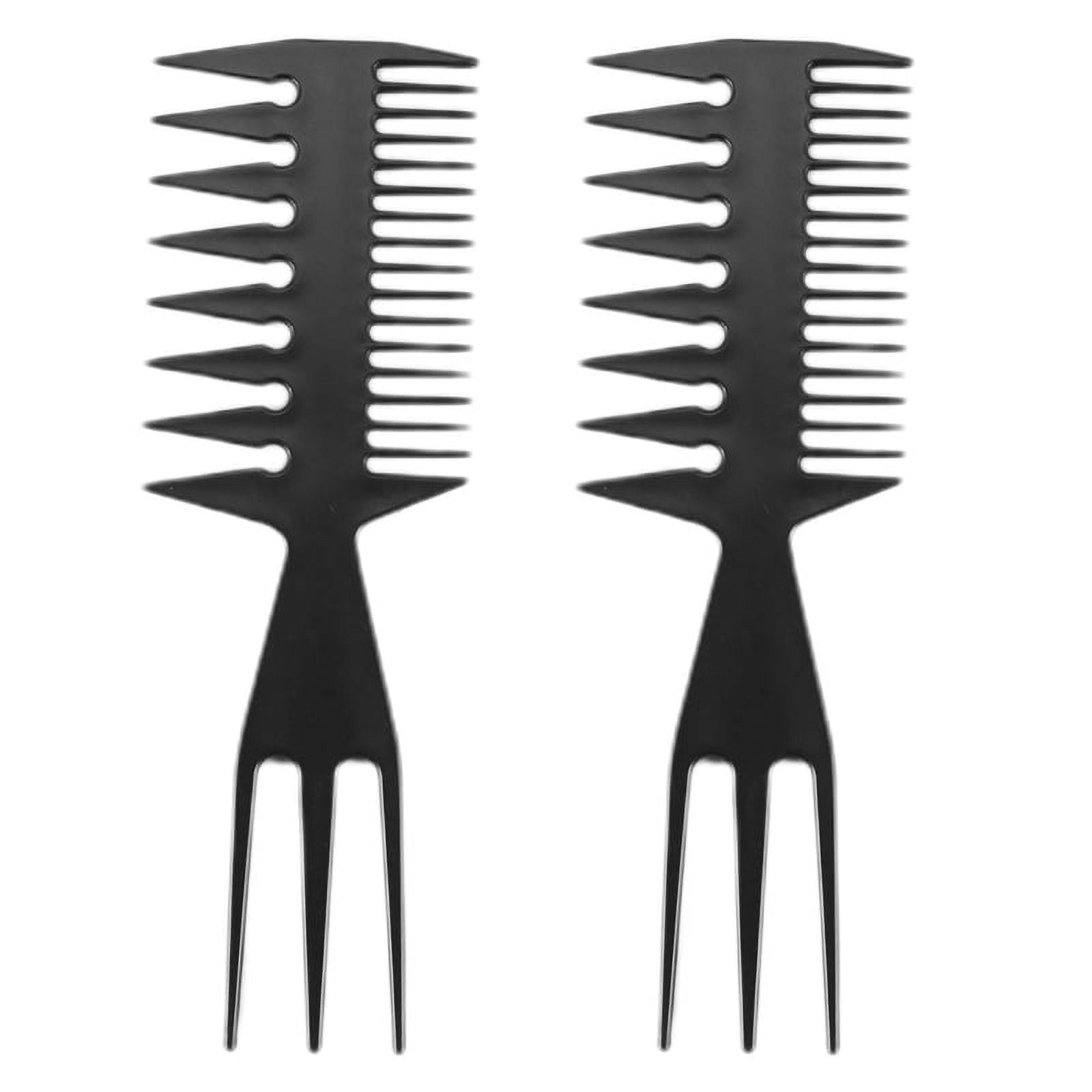 2X Double-Sided Wide Tooth Styling Comb Hair Fork Comb Beauty Salon ...