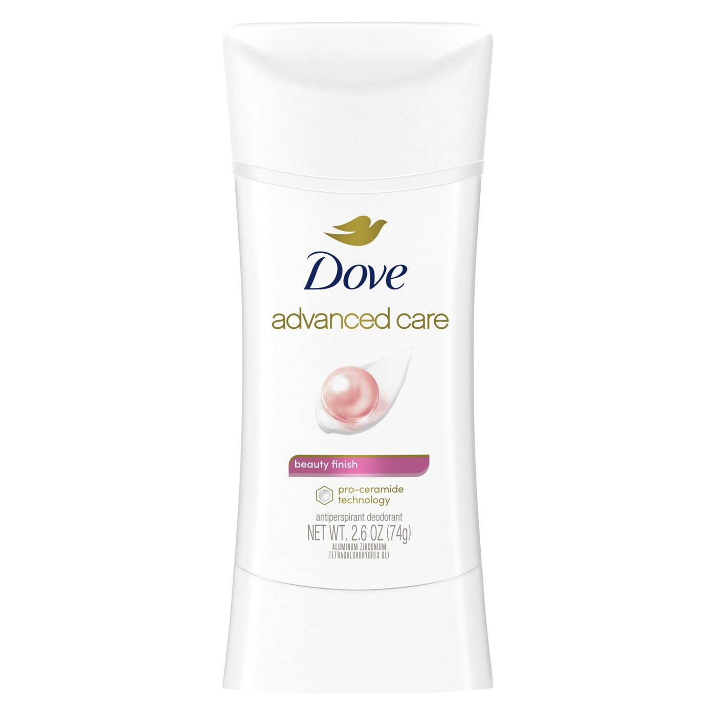 2X - Dove Advanced Care Antiperspirant Deodorant Stick Beauty Finish, 2 ...