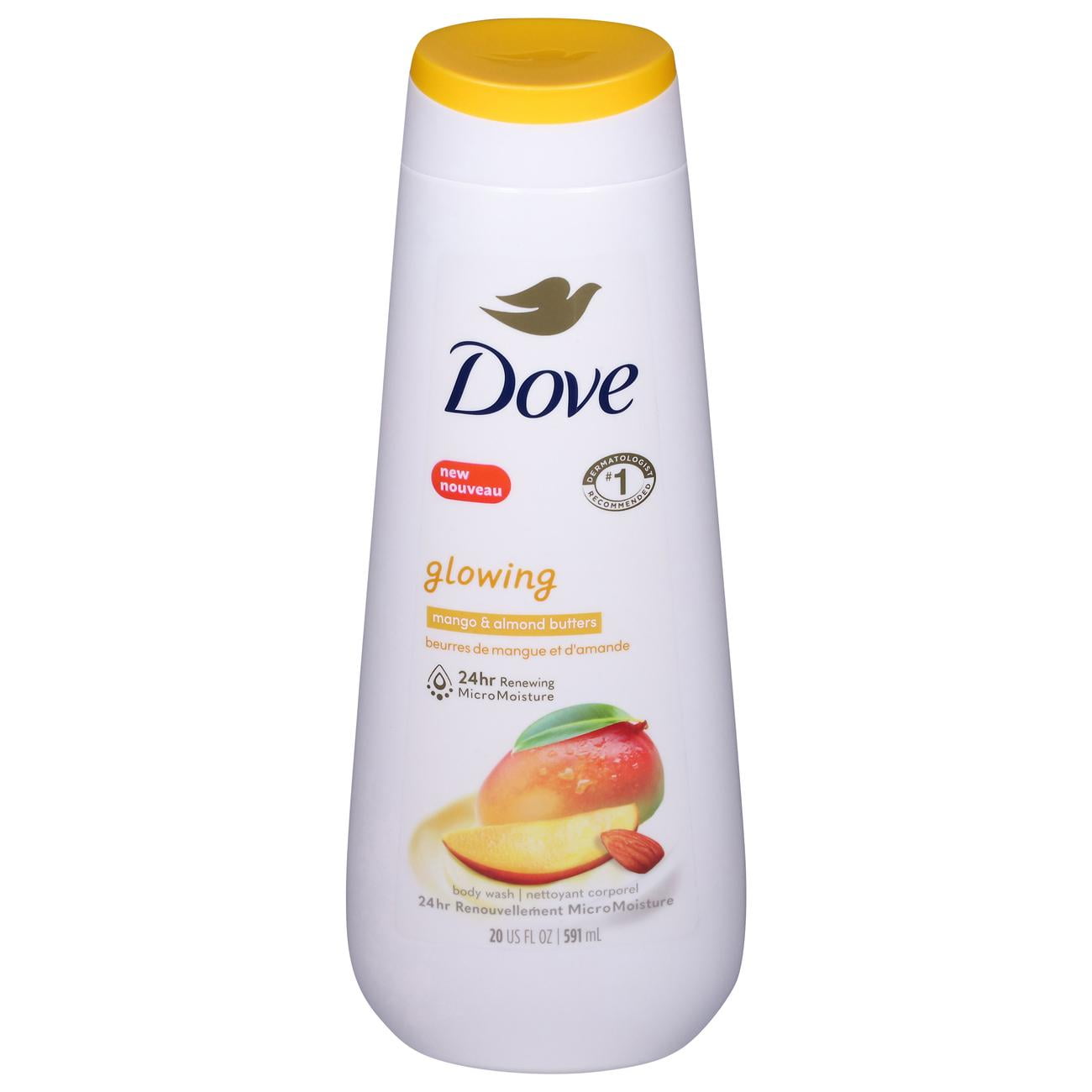 2X - Dove Glowing Body Wash - Mango & Almond Butters 20 oz - Walmart.com