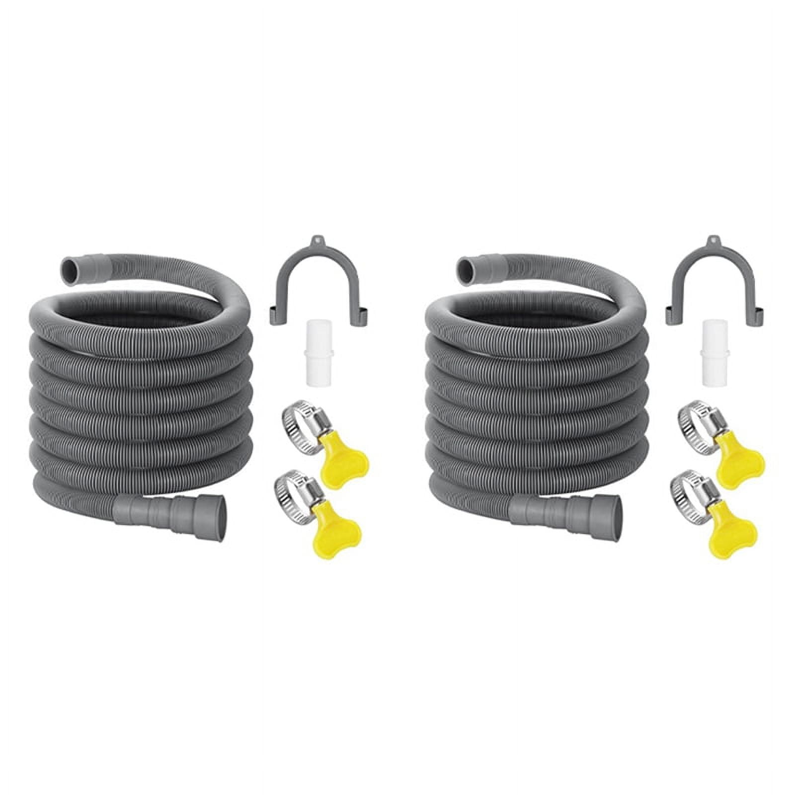 2X Drain Hose Extension Set Washing Machine 10Ft, Include Bracket ...