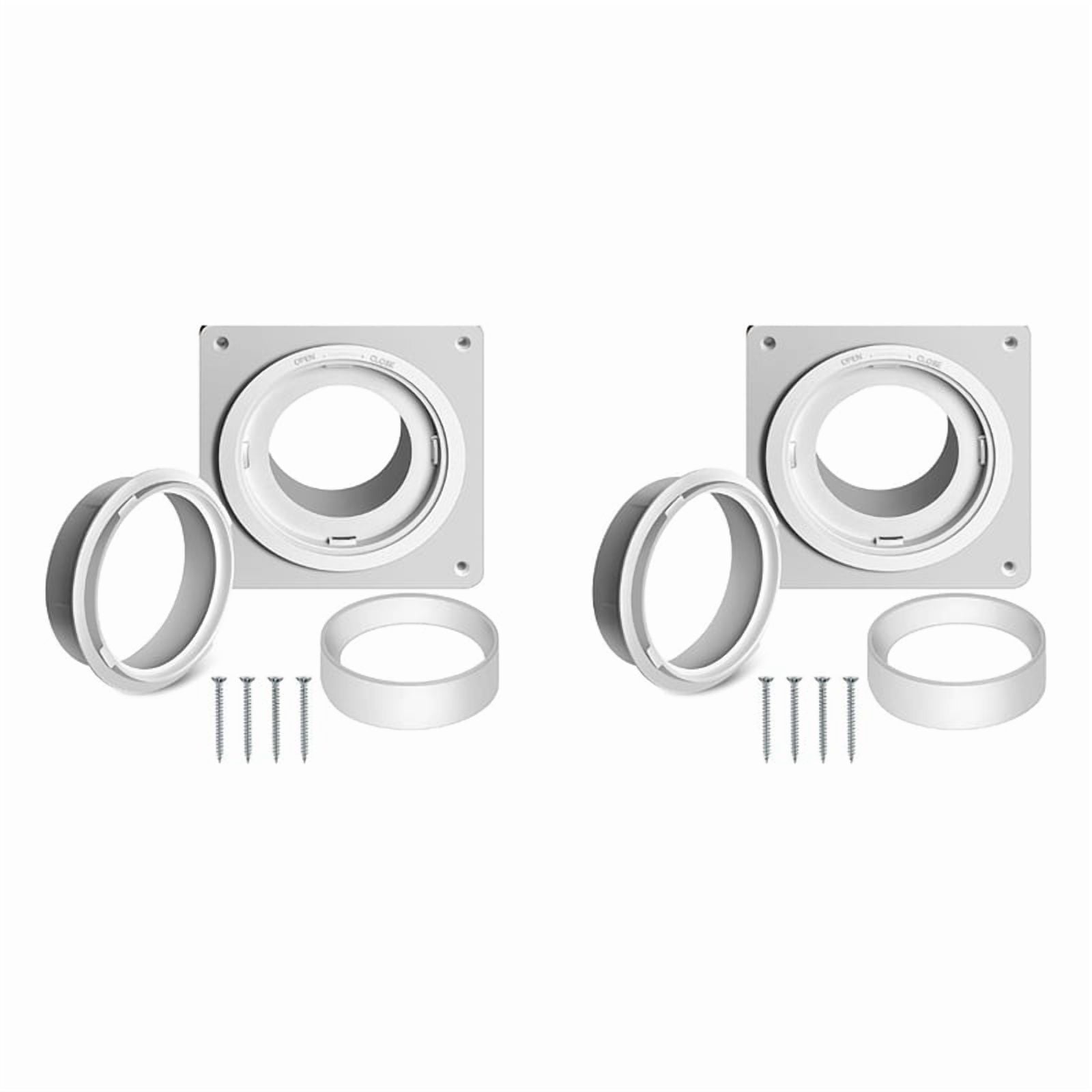 2X Dryer Vent Wall Plate with Hose(4Inch 8 Feet),Twist Lock Dryer Vent ...