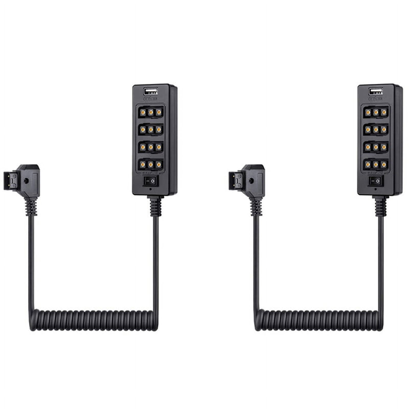 2X Dtap Splitter Cable with Power Switch D-Tap for V-Mount V Lock, Gold ...