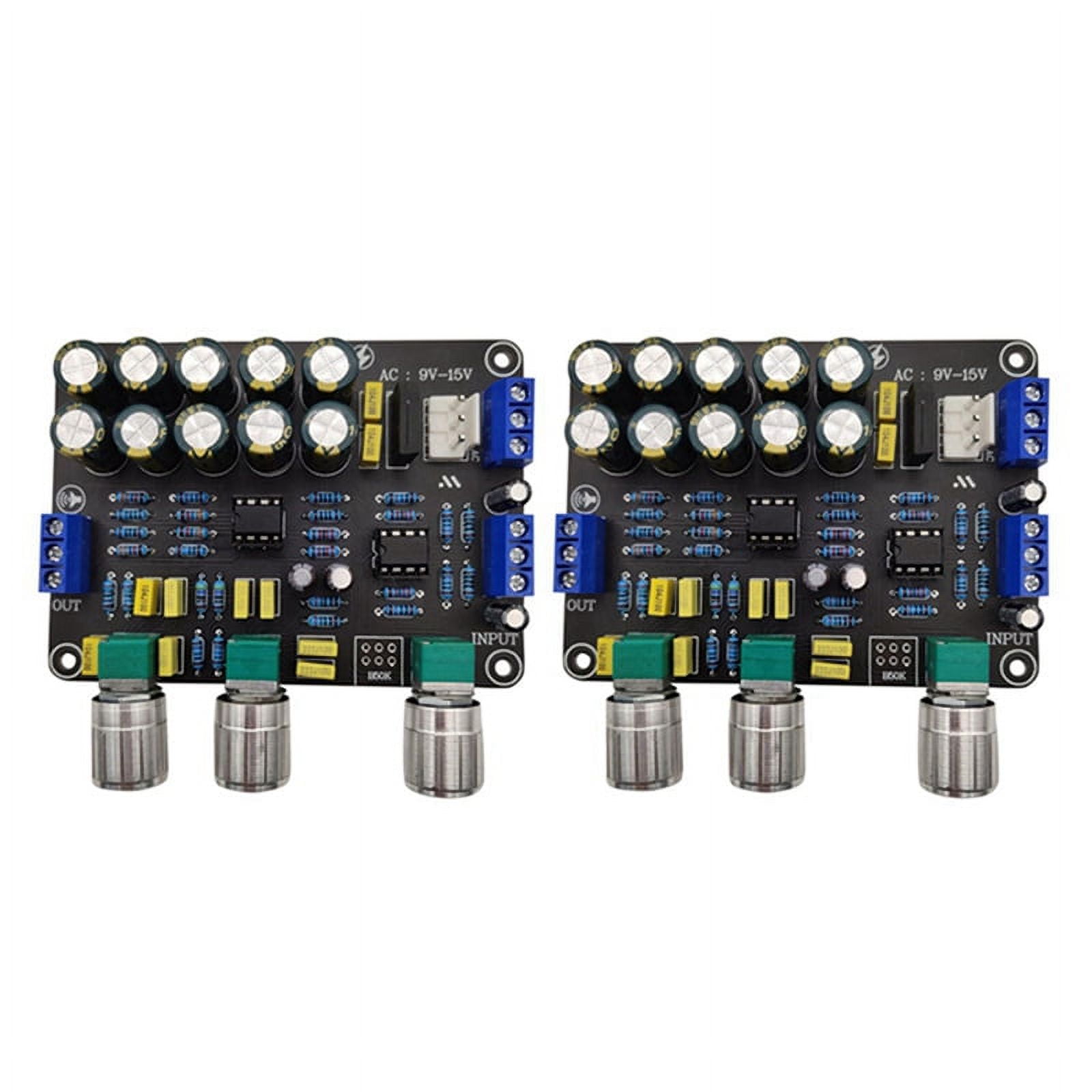 2X Dual NE5532 Tone Preamp Board Audio Treble Bass Adjustment Equalizer ...