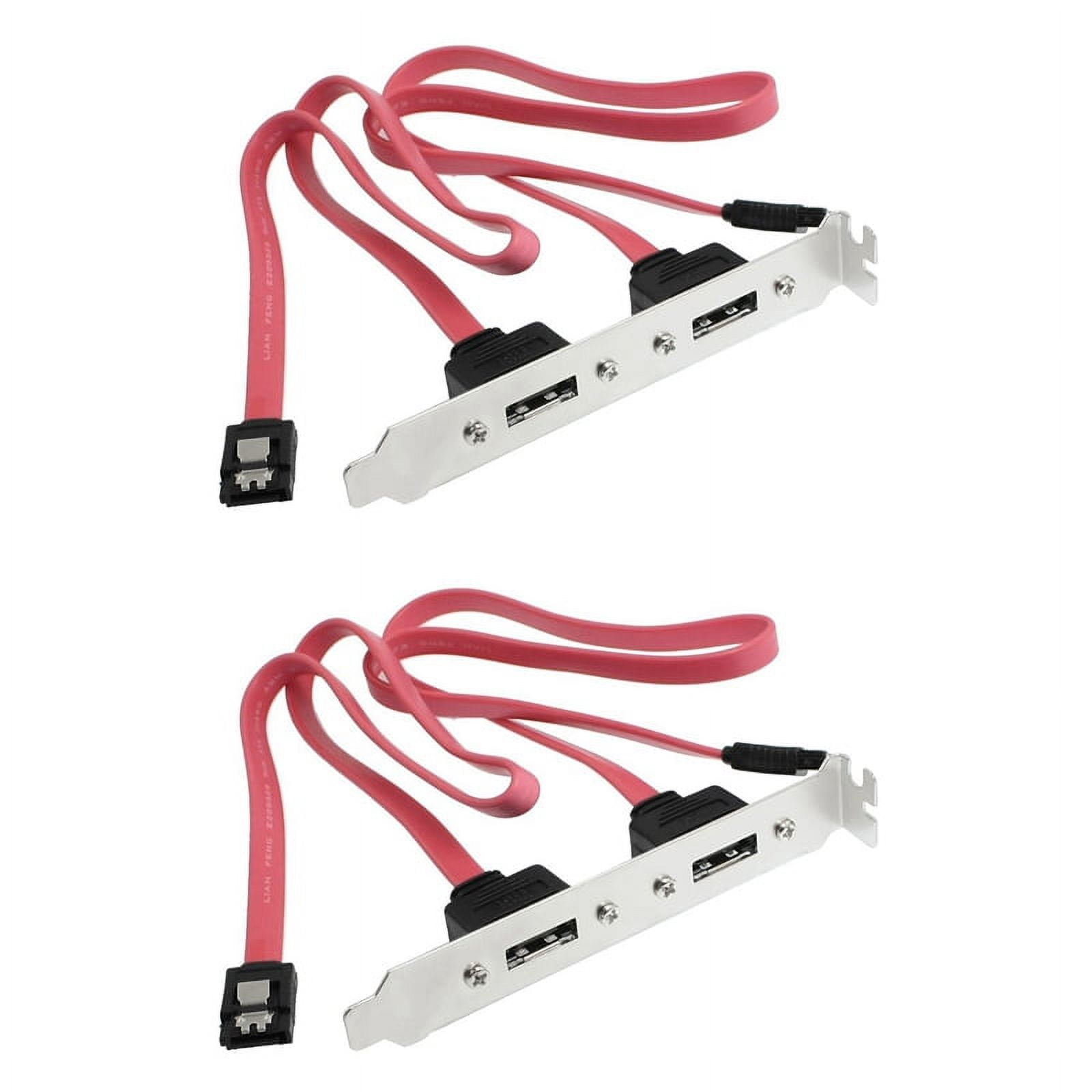 2X Dual Port SATA Serial Cable to ESATA Bracket Adapter Cable - Walmart.com