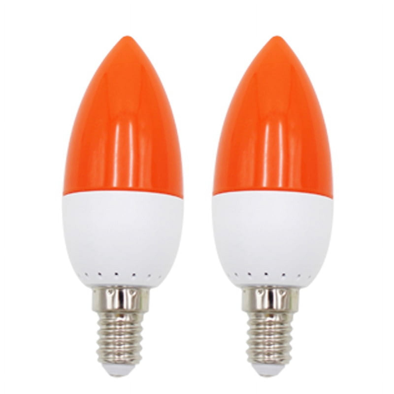 2X E14 LED Color Candle Tip Bulb, Color Candle Light,Red - Walmart.com