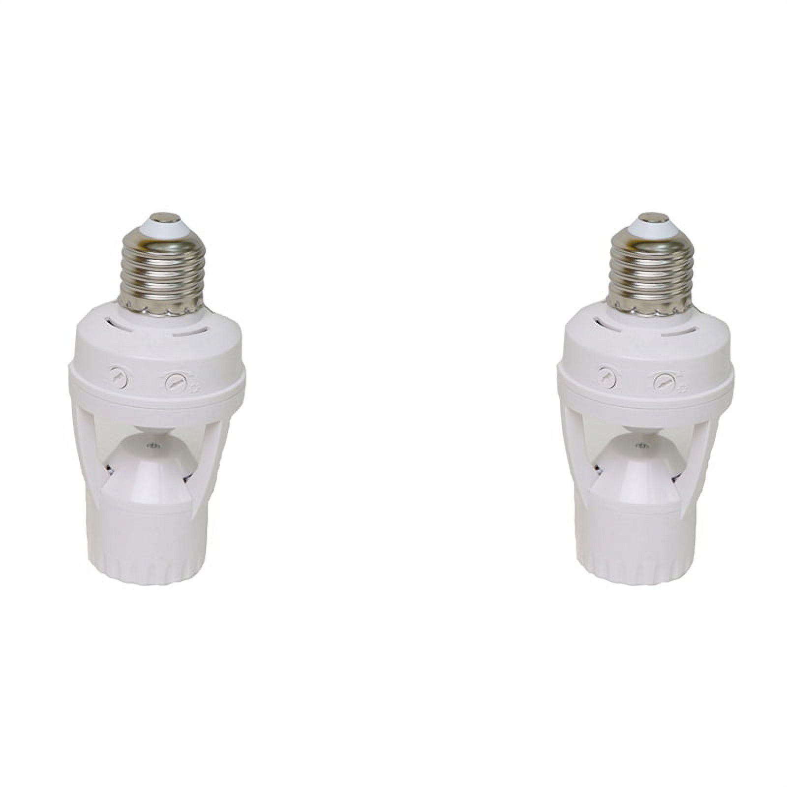2X E27 LED 220V Screw Light Bulb Holder LED PIR Infrared Motion Sensor ...
