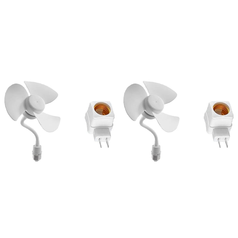 2X E27 Screw-in Universal Fan,3 Blades E27 Thread Base Ceiling Fan,Low ...