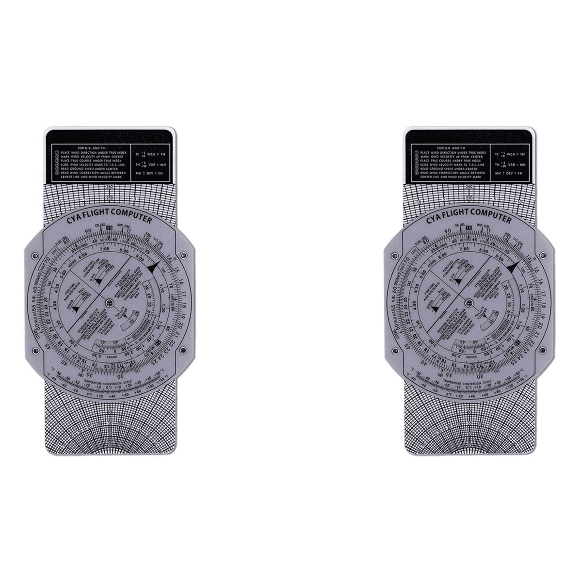 2X E6B Flight Computer Aviation Plotter Circular Slide Rule Used in ...
