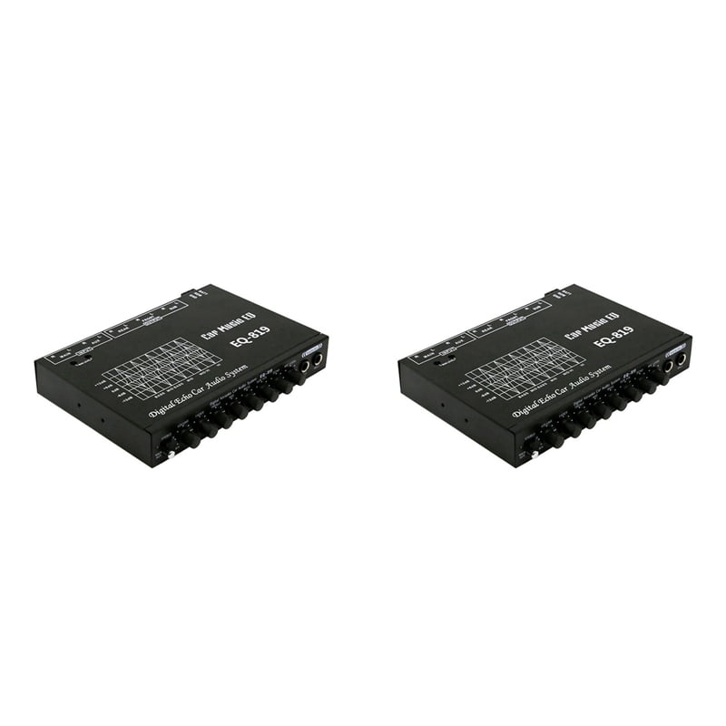 2X EQ-819 Car Equalizer Multifunctional Car Audio EQ Tuning Crossover ...