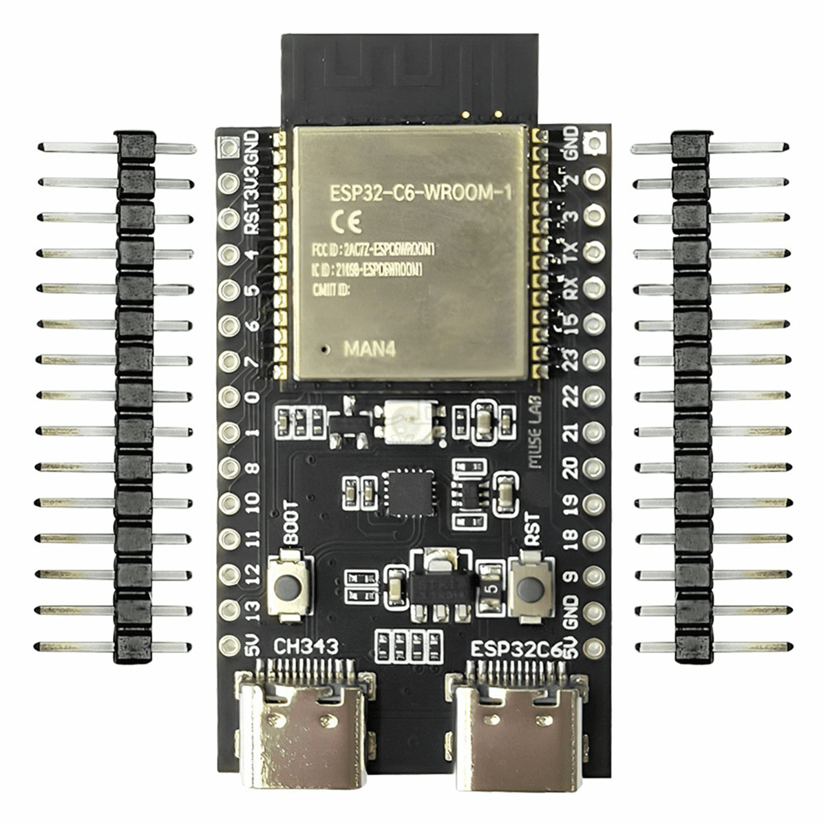 2X ESP32-C6-DevKitC-1-N4 ESP32-C6 Development Board Core Board RISC-V ...