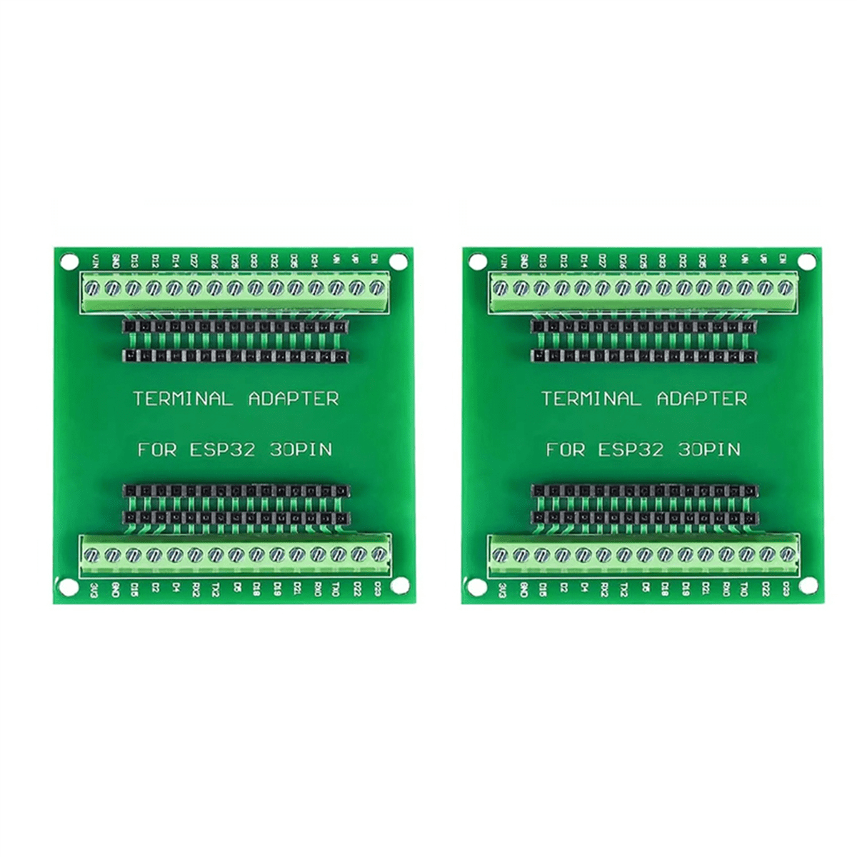 2X ESP32 Expansion Board 30Pin GPIO Breakout Board Compatible with 30 ...