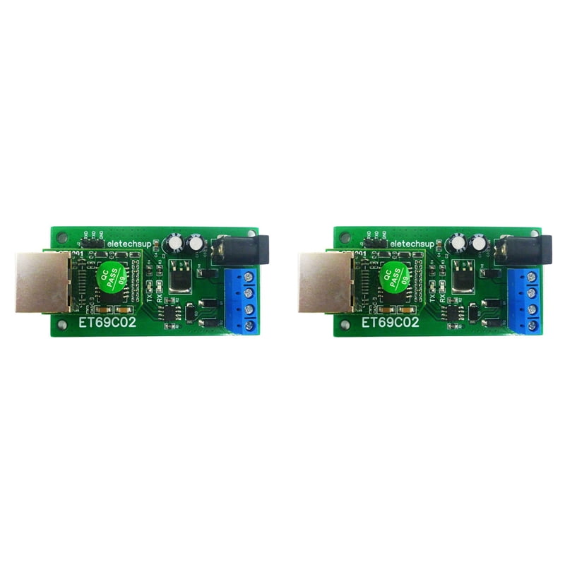 2X ET69C02 Ethernet Network IP RJ45 to RS485 Bus Converter for Modbus ...