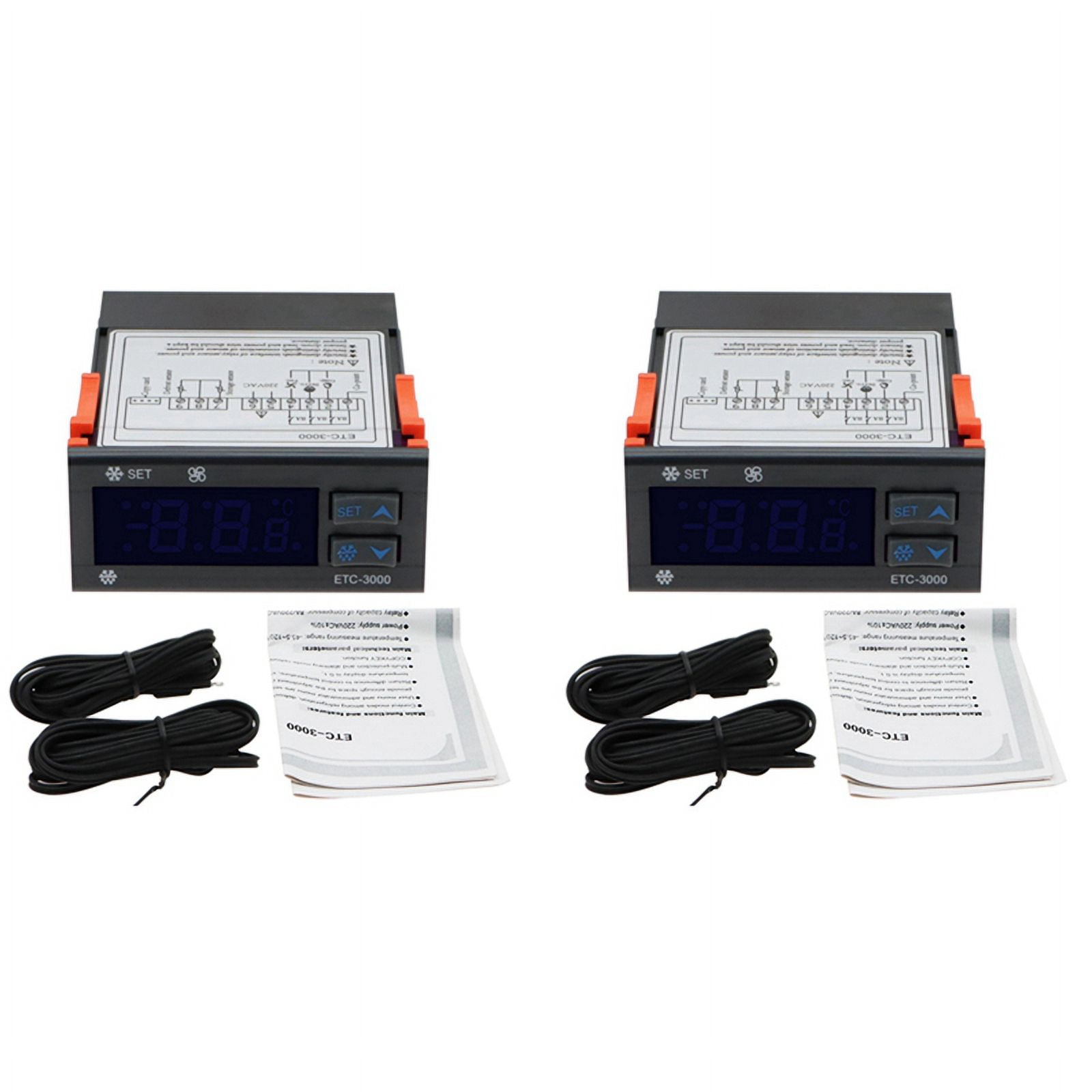 2X ETC-3000 Mini Temperature Controller Refrigerator Thermostat ...