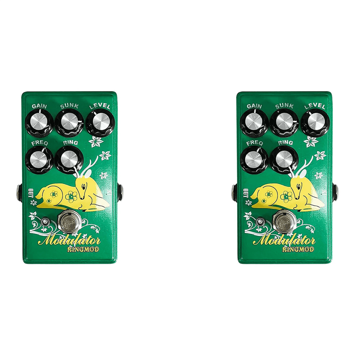 2X Electric Guitar Effect Ringmod Multi Modulation Pedal Ring Modulator ...