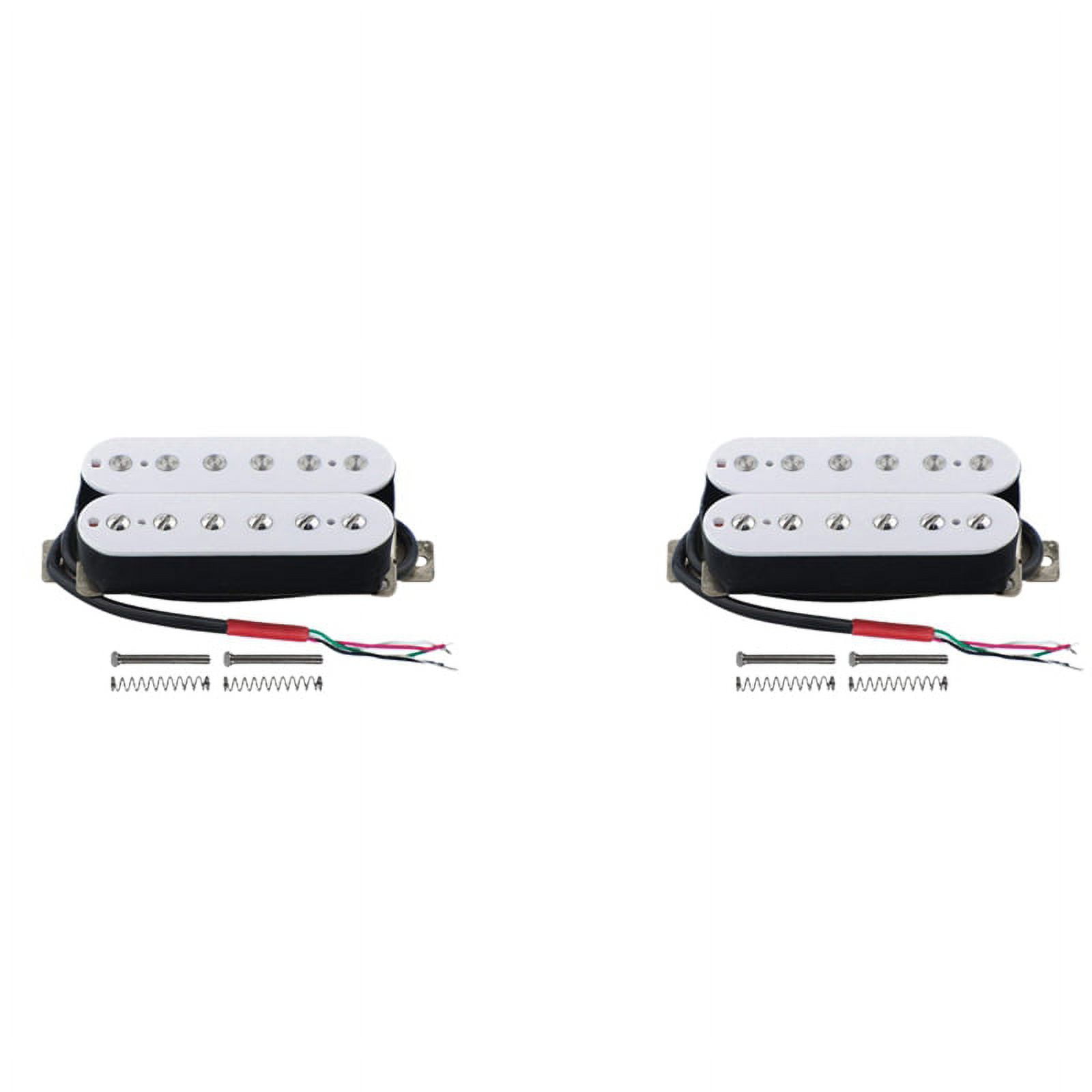 2X Electric Guitar Humbucker Pickups Bridge Alnico V Pickup White,2 x ...