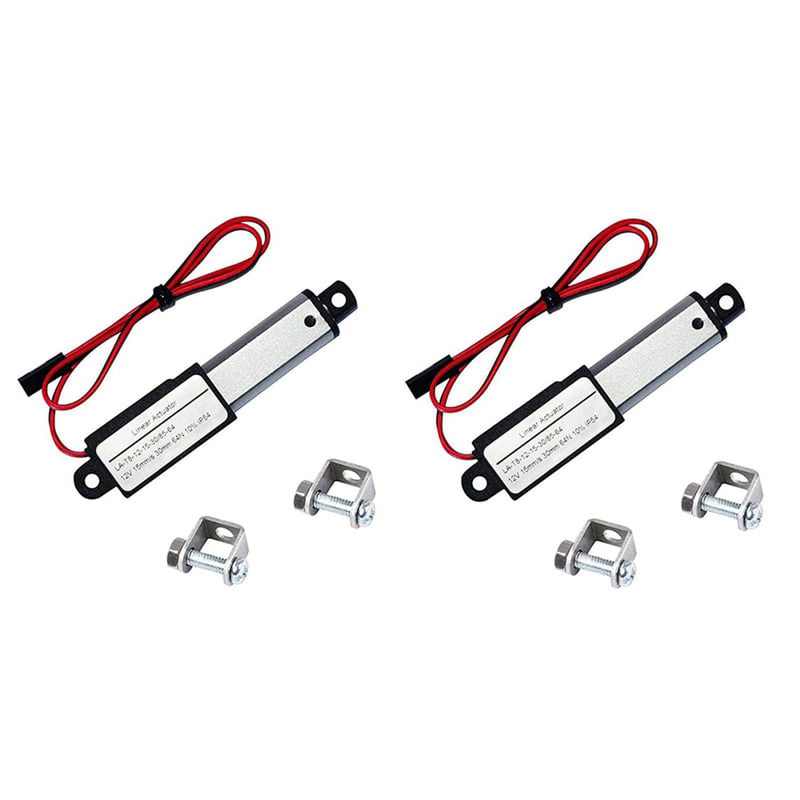 2X Electric Mini Linear Actuator 1.2Inch Stroke, 64N/14.4Lb, Speed 0 ...