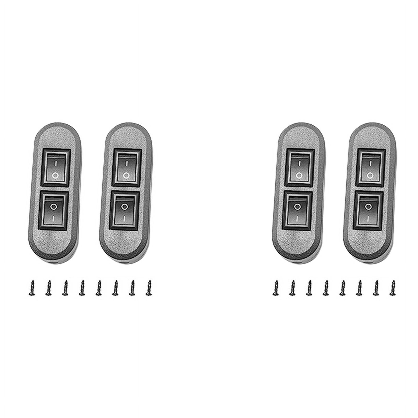 2X Embedded Wire Switch Black Duplex Switch Straight-Through Rocker ...