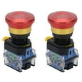2X Emergency Stop Button 10A 22mm Latching Push Button Switch, Aluminum ...