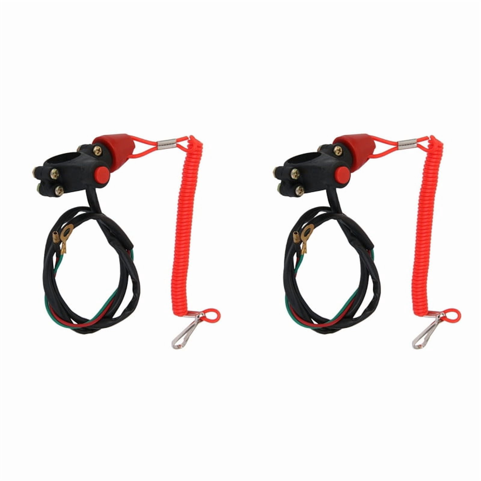 2X Emergency Stop Switch Tether Lanyard Emergency Kill Stop Engine ...