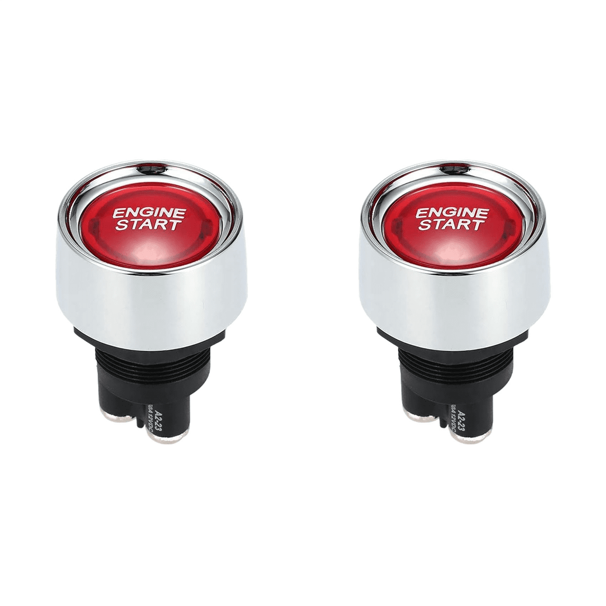 2X Engine Button Car DC 12V 24V Red Start Light Switch Ignition for ...