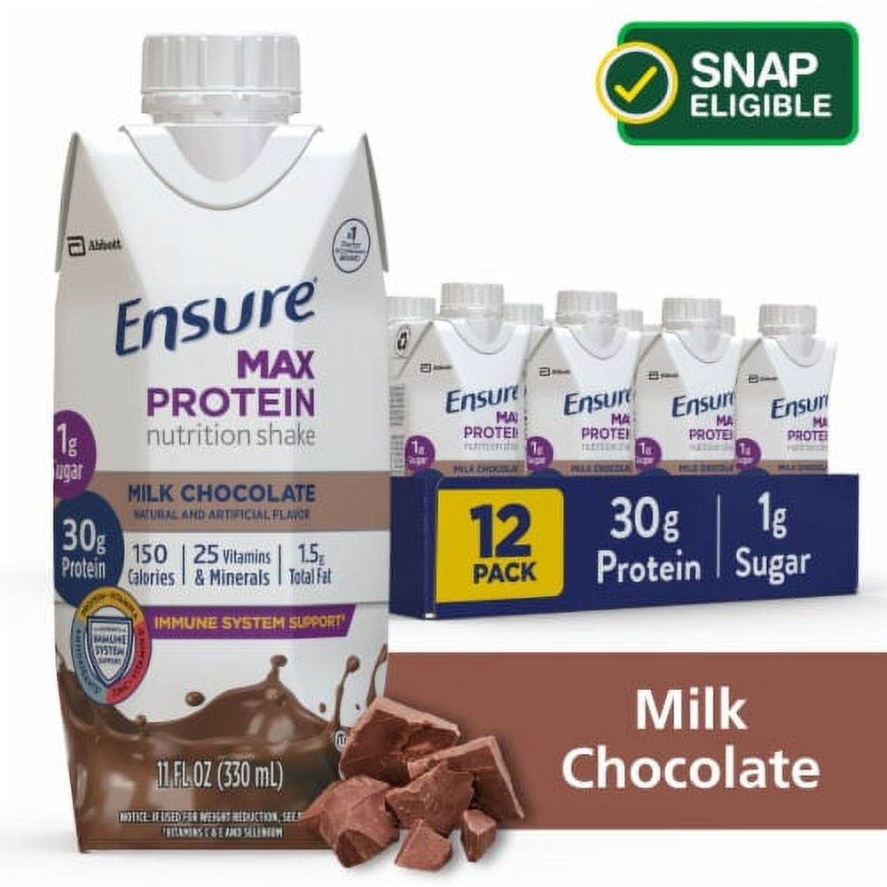 2X-Ensure Max Protein Milk Chocolate Nutrition Shakes - 11 fl oz - 12 ...