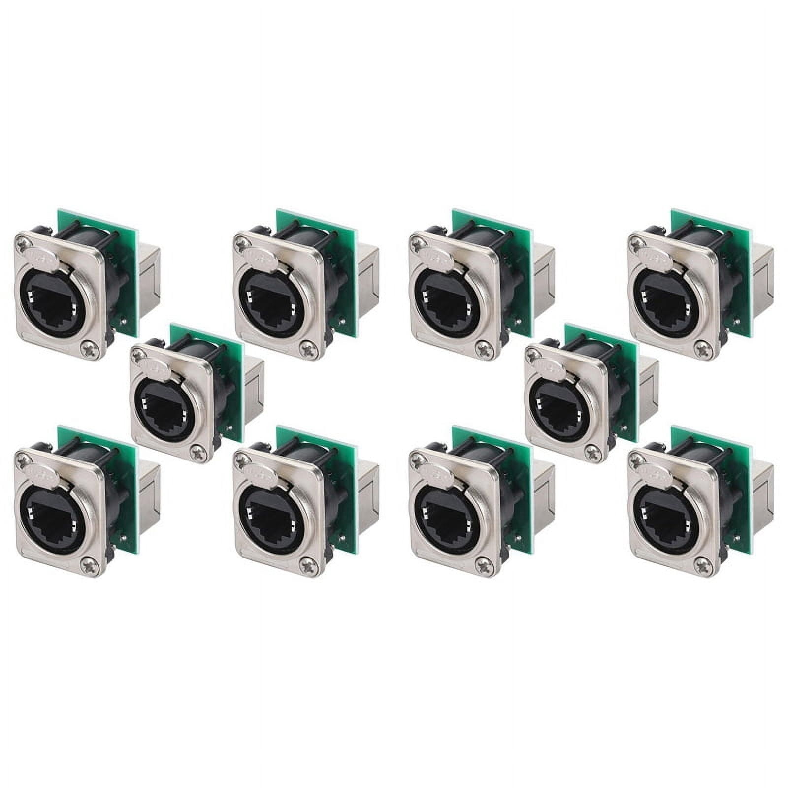 2X Ethercon Rj45 Chassis Socket,D-N8FDP Feed/Pass Panel Mount Jack,D ...