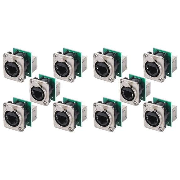 2X Ethercon Rj45 Chassis Socket,D-N8FDP Feed/Pass Panel Mount Jack,D ...