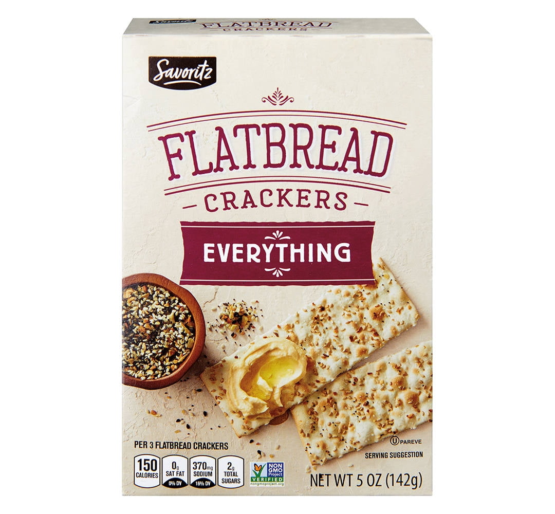 Savoritz Everything Flatbread Cracker, 5 oz - Walmart.com