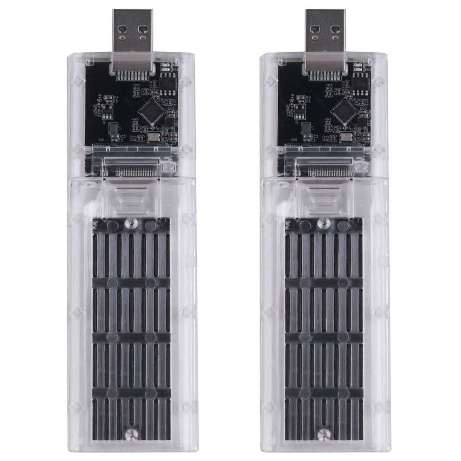 2X External M.2 NGFF SSD Enclosure High Speed USB3.0 Gen1 5Gb/S ...