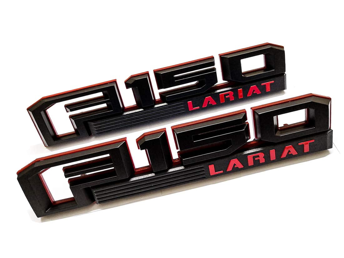 2X F150 Lariat Fender Emblems Badge 3D Logo Nameplate Replacement for ...