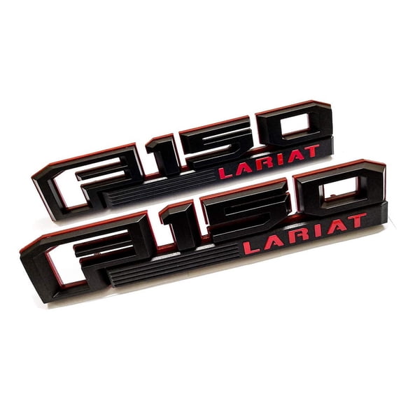 2X F150 Lariat Fender Emblems Badge 3D Logo Nameplate Replacement for ...