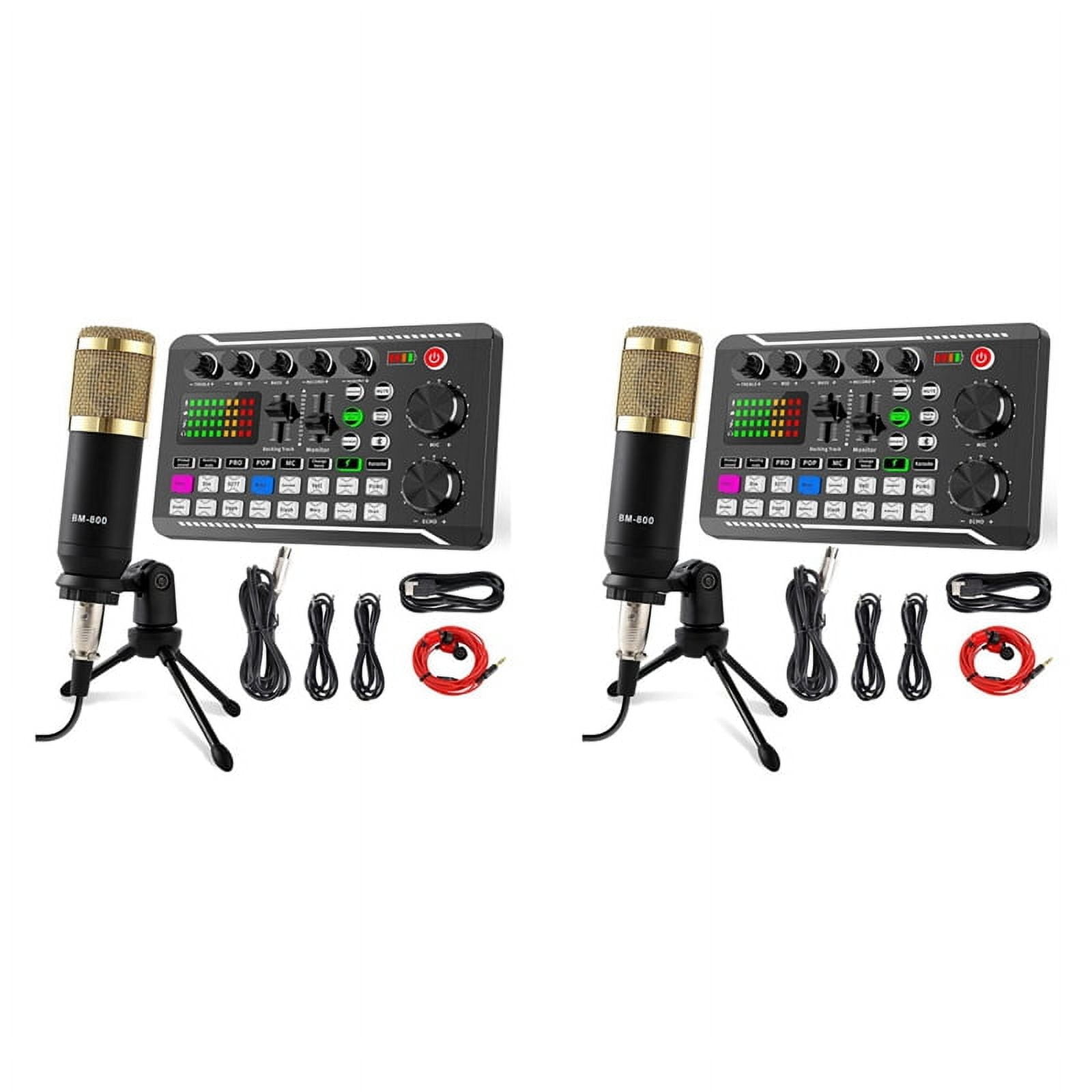2X F998 Sound Card Kit,BM-800 Microphone Kit,with Live Sound Card,Audio ...