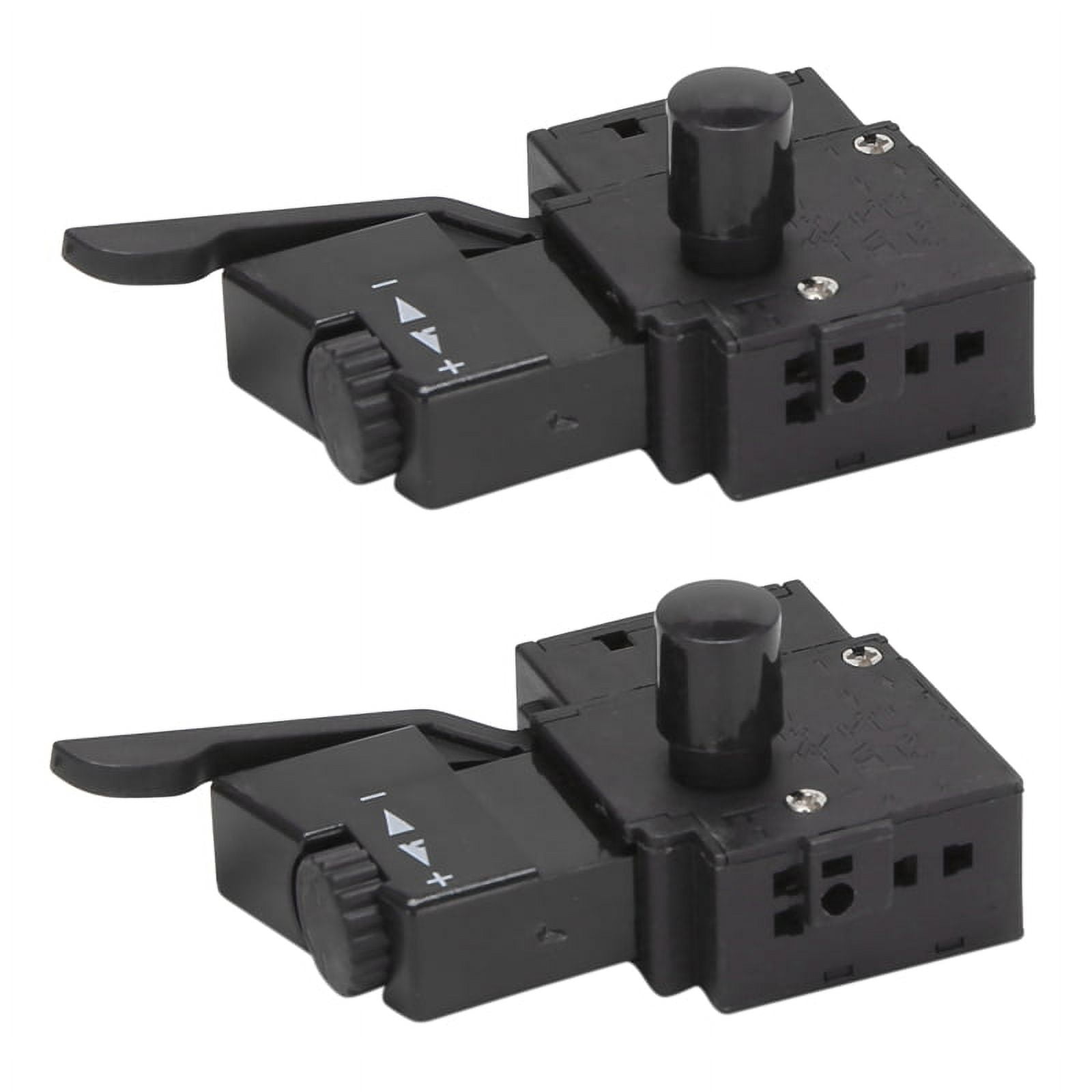 2X FA2-6/1BEK SPST Lock on Trigger Button Switch Black - Walmart.com