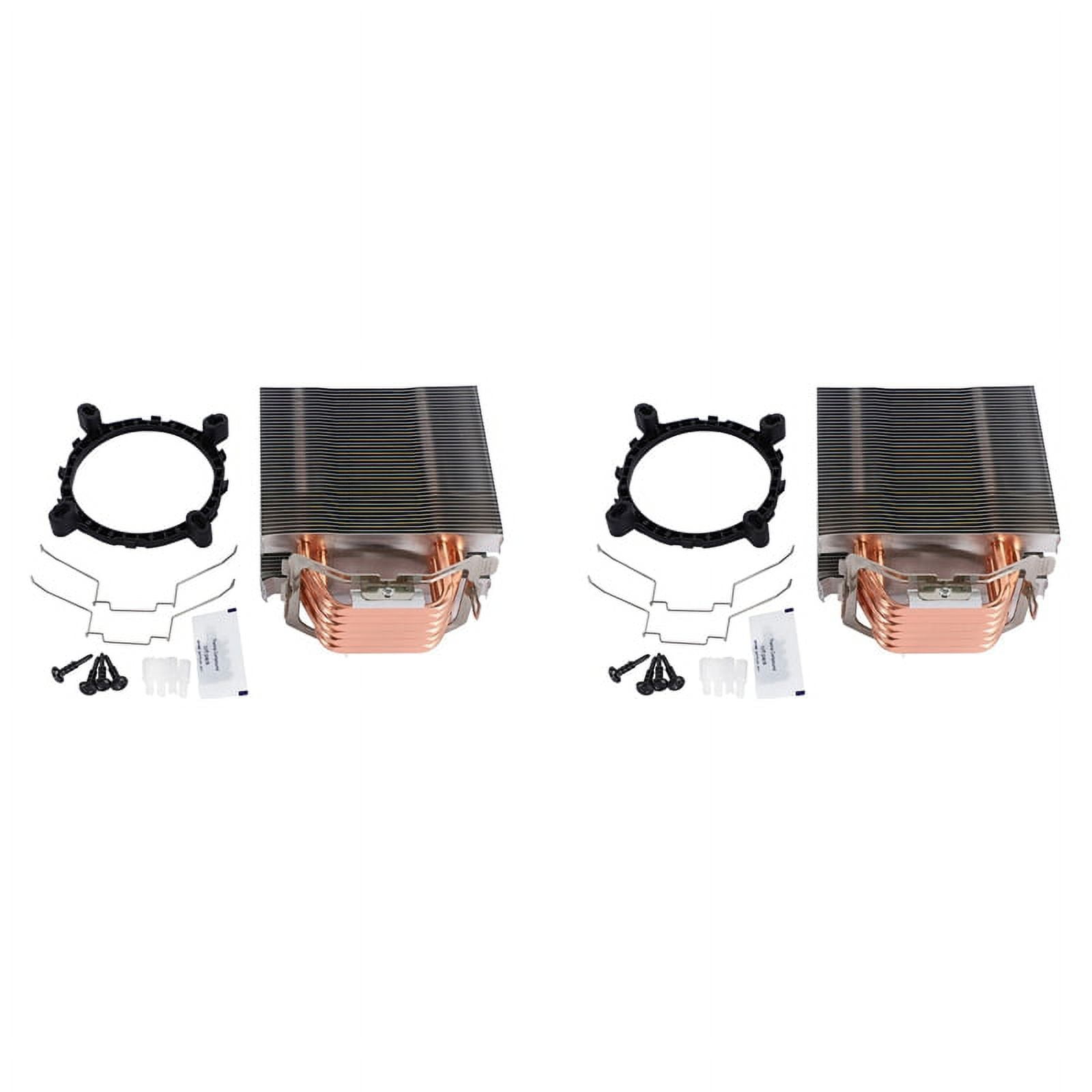 2X Fanless CPU Cooler 12cm Fan 6 Copper Heatpipes Fanless Cooling ...