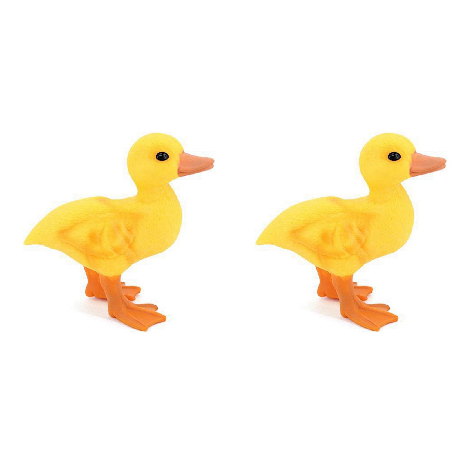 2X Farm Ducks Realistic Animal Figurines Duckling Little Duck Animal ...