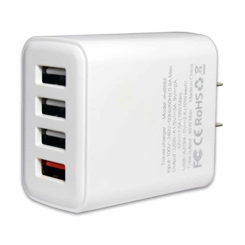 2X Fenzer USB Charger Cube,Wall Charger Plug,4.8A 4-Muti Port USB ...