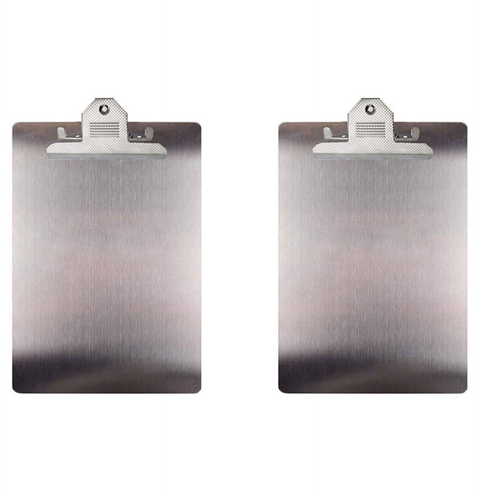 2X File Folder Metal Clipboard A4 Stainless Steel Clip Board Organizer ...
