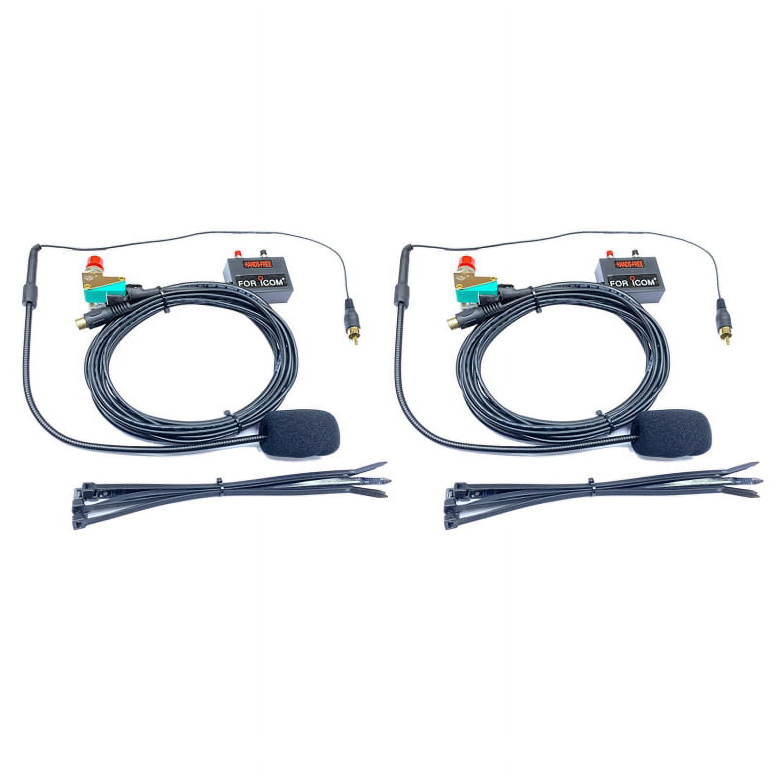 2X Finger PTT 8 Pin Hands-Free Microphone for IC2200H IC-2200H IC2720 ...