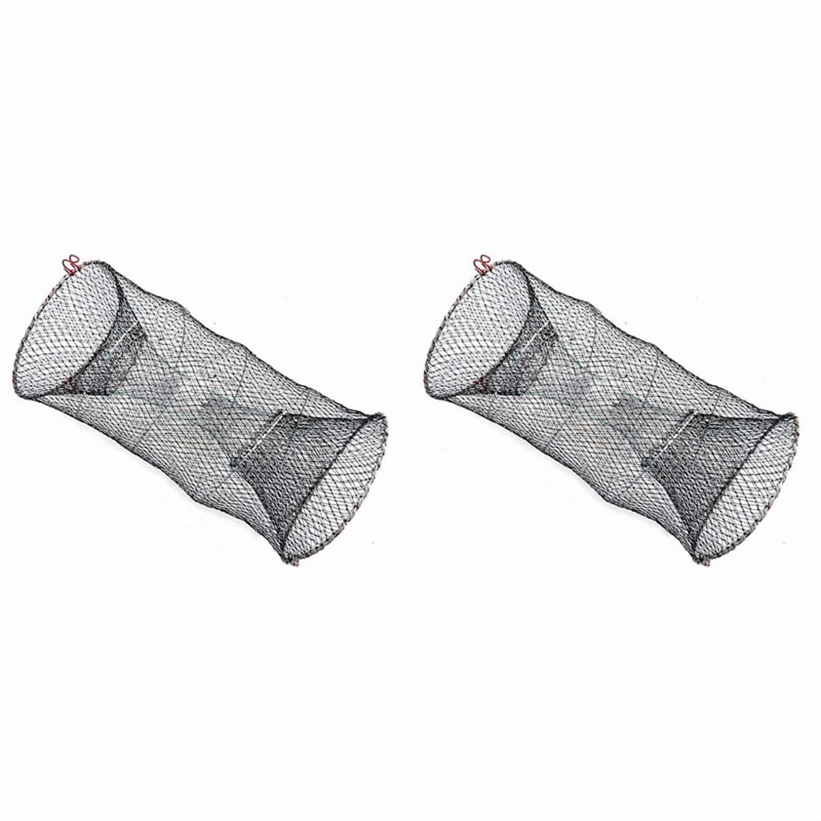 2X Fishing Bait Trap,Bait Crawfish Traps Spring Cage Portable Folded ...